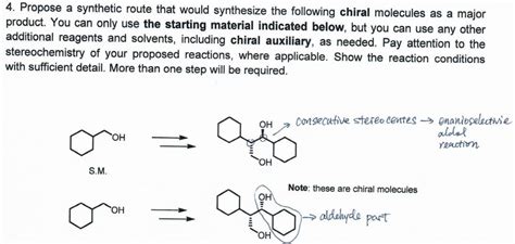 Propose A Synthetic Route That Would Synthesize The