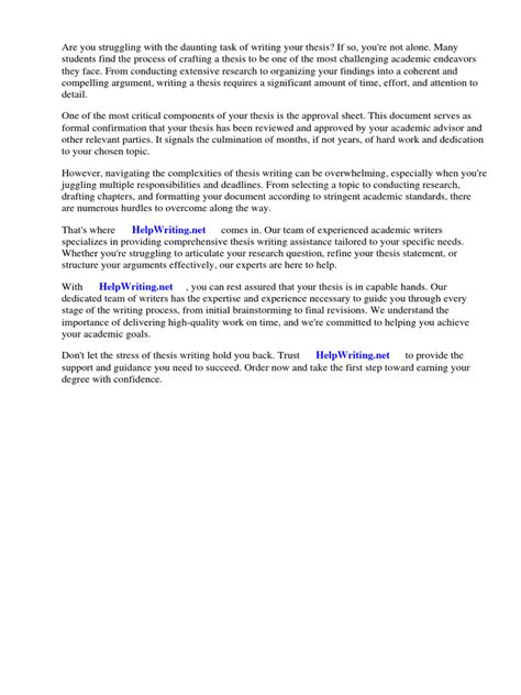 Thesis Approval Sheet Pdf