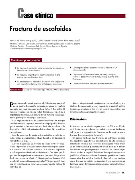Pdf Fractura De Escafoides