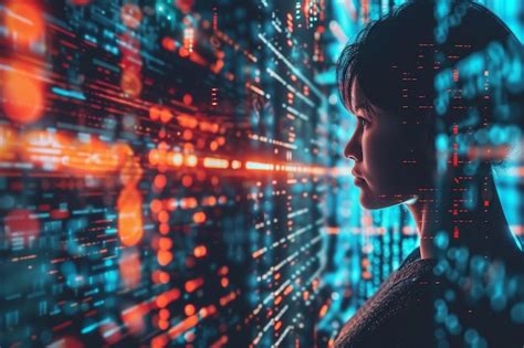 Premium Photo Patterns Of Algorithms In Motion In A Cybernetic W