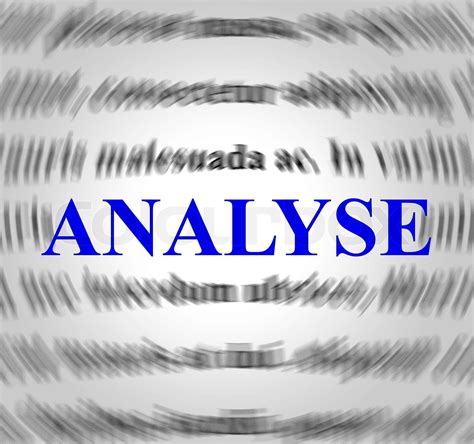 Analyse Definition Represents Data Analytics And Analysis Stock Image