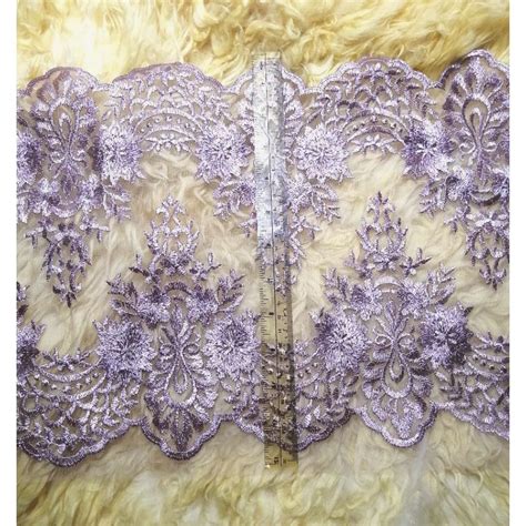 Jual Renda Bordir Brokat Tile Pinggiran 2 Sisi Lebar 30 Cm Harga Per