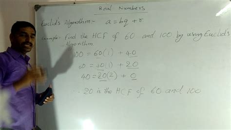 10 Ts Real Numbers 10 Euclids Division Algorithm Youtube