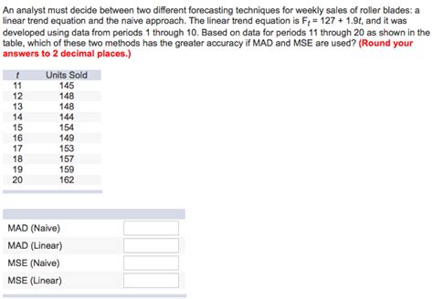 Solved An Analyst Must Decide Between Two Different