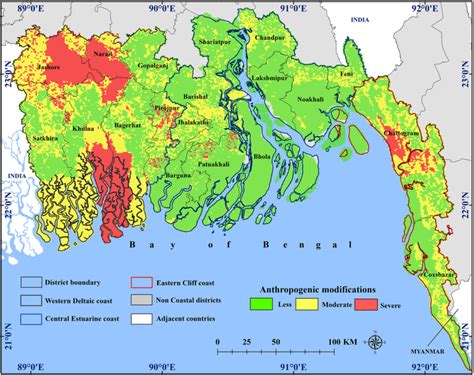 Spatial Variation Of Am Across The Coastal Region Of Bangladesh