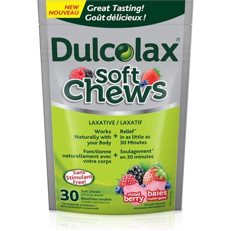 Dulcolax Soft Chews Laxative Mixed Berry 30 Count Care And Shop