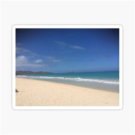 Waimanalo Beach Hawaii Sticker By Honoluluvicky Redbubble