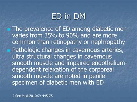 Erectile Dysfunction In Diabetic Patientspptx Sexual Conditions