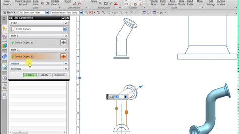 NX 2D Drafting Create 2D And 3D Centerline Symbols YouTube