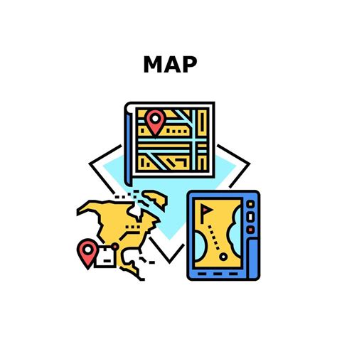 Map Navigation Vector Concept Color Illustration 9755895 Vector Art At