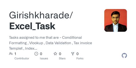 Github Girishkharadeexceltask Tasks Assigned To Me That Are