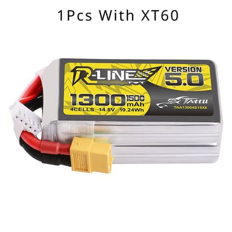TATTU-R-LINE 5,0 14,8 В 1300 мАч 150C LiPo аккумулятор с разъемом XT60 ...