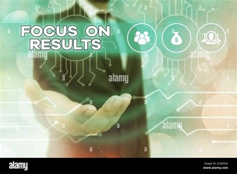 Conceptual Hand Writing Showing Focus On Results Concept Meaning Concentration On Outstanding