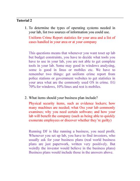 Tutorial 2 Tut 2 Tutorial 2 To Determine The Types Of Operating Systems Needed In Your Lab