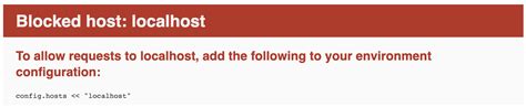 Ruby On Rails Blocked Host Localhost 에러 해결