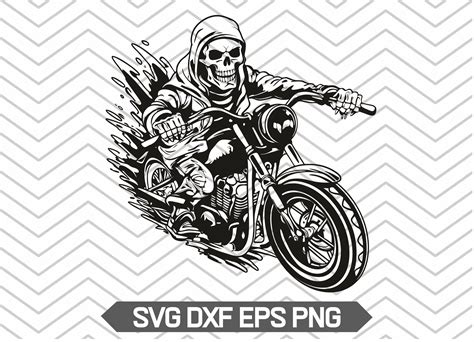 Biker Svg Biker Skeleton Svg Motorcycle Svg Motorbike Clipart