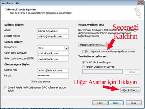 microsoft outlook 2010 e mail hesap kurulumu bilgi merkezi
