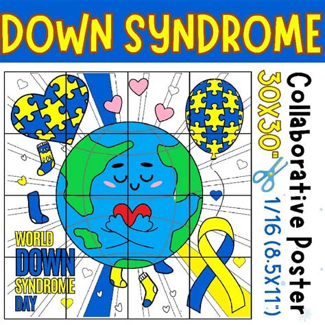 World Down Syndrome Day Collaborative Coloring Poster Down Syndrome