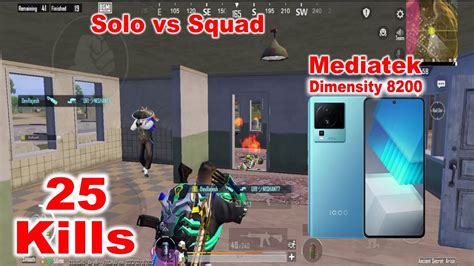 Iqoo Neo 7 5g Pubg Bgmi Test Mediatek Dimensity 8200 Solo Vs Squad