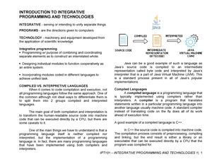 Programming 1 Module Modular Lecture Notes During Covid19 Online