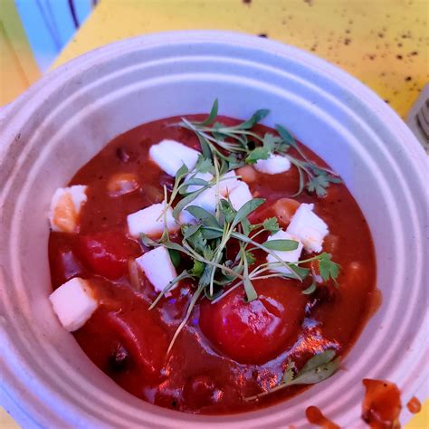 Vegan Chili And A Chicken Filled Beignet At Chucky Food Tent Halloween