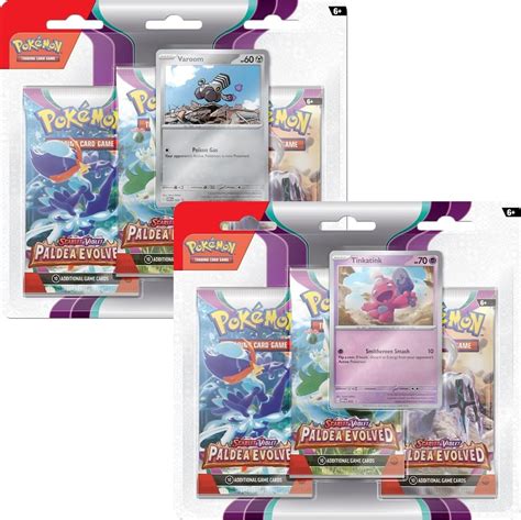 Paldea Evolved 3 Pack Blister Set Of 2 Sv02 Paldea Evolved Pokemon