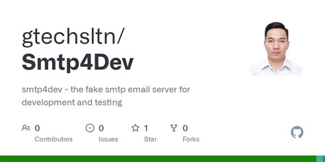 Github Gtechsltnsmtp4dev Smtp4dev The Fake Smtp Email Server For