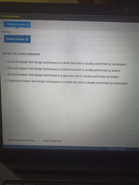Identify The Correct Statement Structure Based Test Design Techniques
