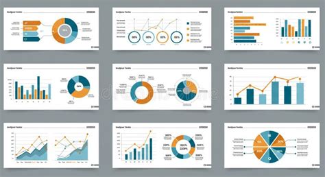 Infographic Presentation Showcasing Various Data Visualization Elements Stock Illustration