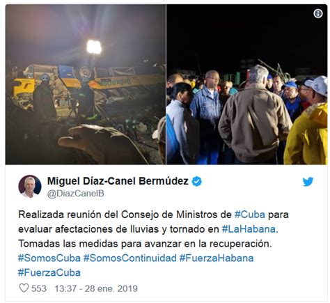 Recorre Díaz Canel Zonas Afectadas De La Capital Cubana
