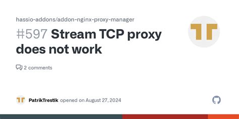 Stream Tcp Proxy Does Not Work · Issue 597 · Hassio Addonsaddon Nginx Proxy Manager · Github