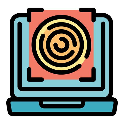 Laptop Scanning Fingerprint For User Authentication 50138959 Vector Art At Vecteezy