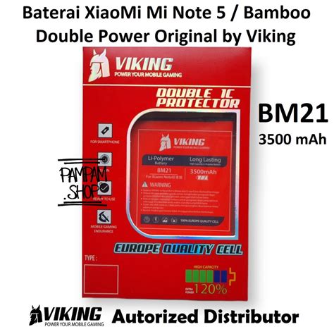 Jual Baterai VIKING Double Power Original XiaoMi BM Mi Note Bamboo Batre Batrai Battery