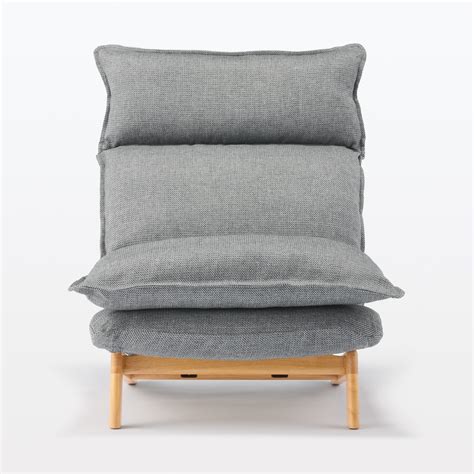 ハイバックリクライニングソファ 1シーター ポリエステル平織 無印良品