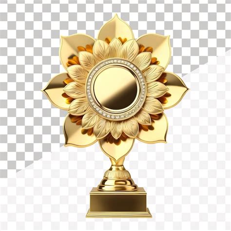 3d Flower Shape Trophy Premium Ai Generated Psd