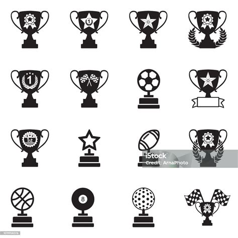 수상 컵 그리고 트로피 아이콘입니다 블랙 플랫 디자인입니다 벡터 일러스트입니다 스포츠 레이스에 대한 스톡 벡터 아트 및 기타 이미지 스포츠 레이스 축구 트로피