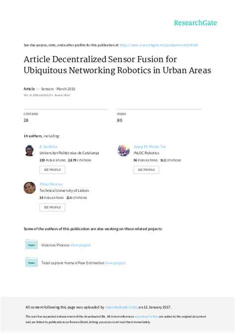 pdf decentralized sensor fusion for ubiquitous networking robotics in