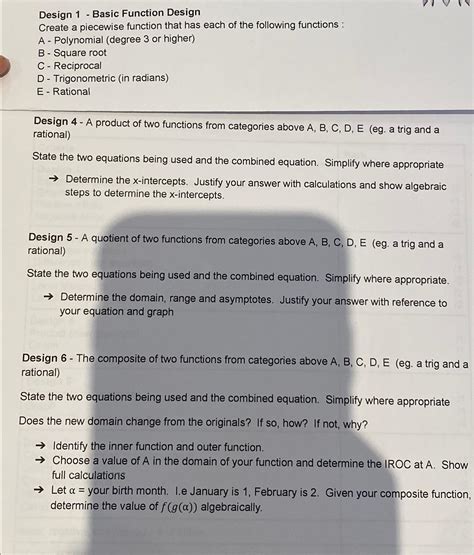 Solved Design 1 Basic Function DesignCreate A Piecewise Chegg Com