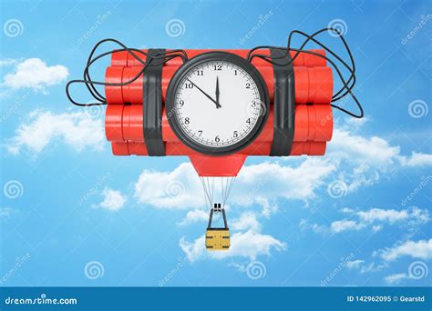 3d Rendering Of A Bundle Of Dynamite Sticks With A Clock Attached To