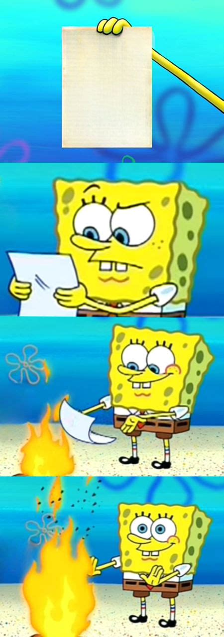 Spongebob Burns A Paper Of What By Dracoawesomeness On Deviantart
