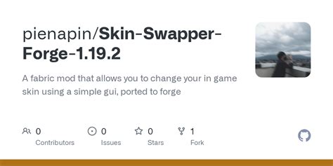 GitHub Pienapin Skin Swapper Forge 1 19 2 A Fabric Mod That Allows