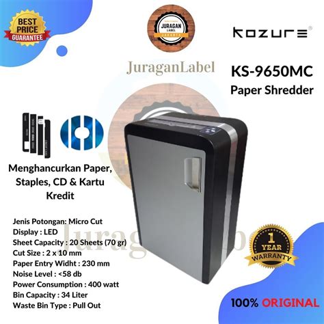 Jual Mesin Penghancur Kertas KOZURE KS MC Shopee Indonesia
