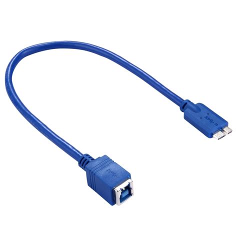 Cm Usb B Female To Micro B Male Connector Adapter Cable For Printer Hard Disk Blue