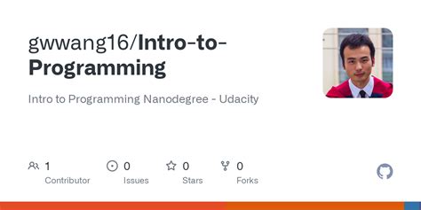 Github Gwwang16intro To Programming Intro To Programming Nanodegree