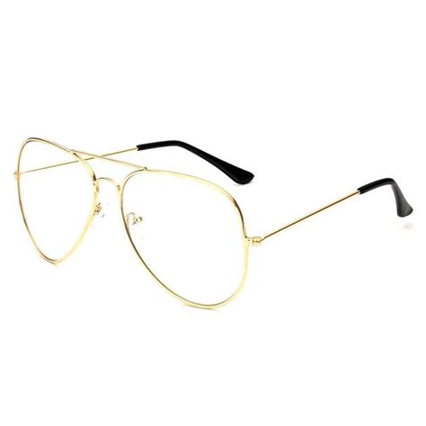 Clear Glasses Retro Eyeglasses Metal Gold Myopia E Grandado