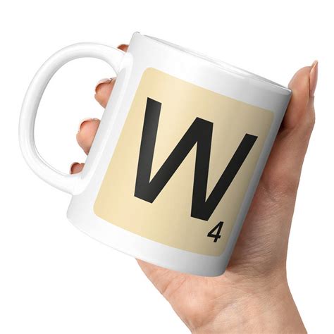 Personalised Scrabble Letter Mug Scrabble Tile Coffee Cup Etsy