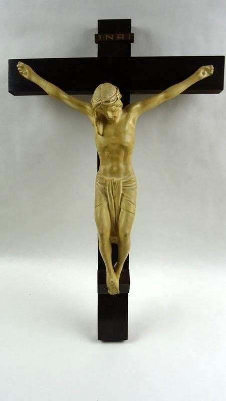 starožitný art deco kříž s Ježíšem Aukro