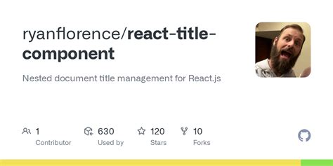 GitHub Ryanflorence React Title Component Nested Document Title