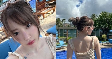 르세라핌 사쿠라 파격 쇄골 타투수영복 자태아직 여름이네 Md★스타