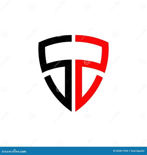 Ss Shield Letter Logo Design Template Stock Vector Illustration Of